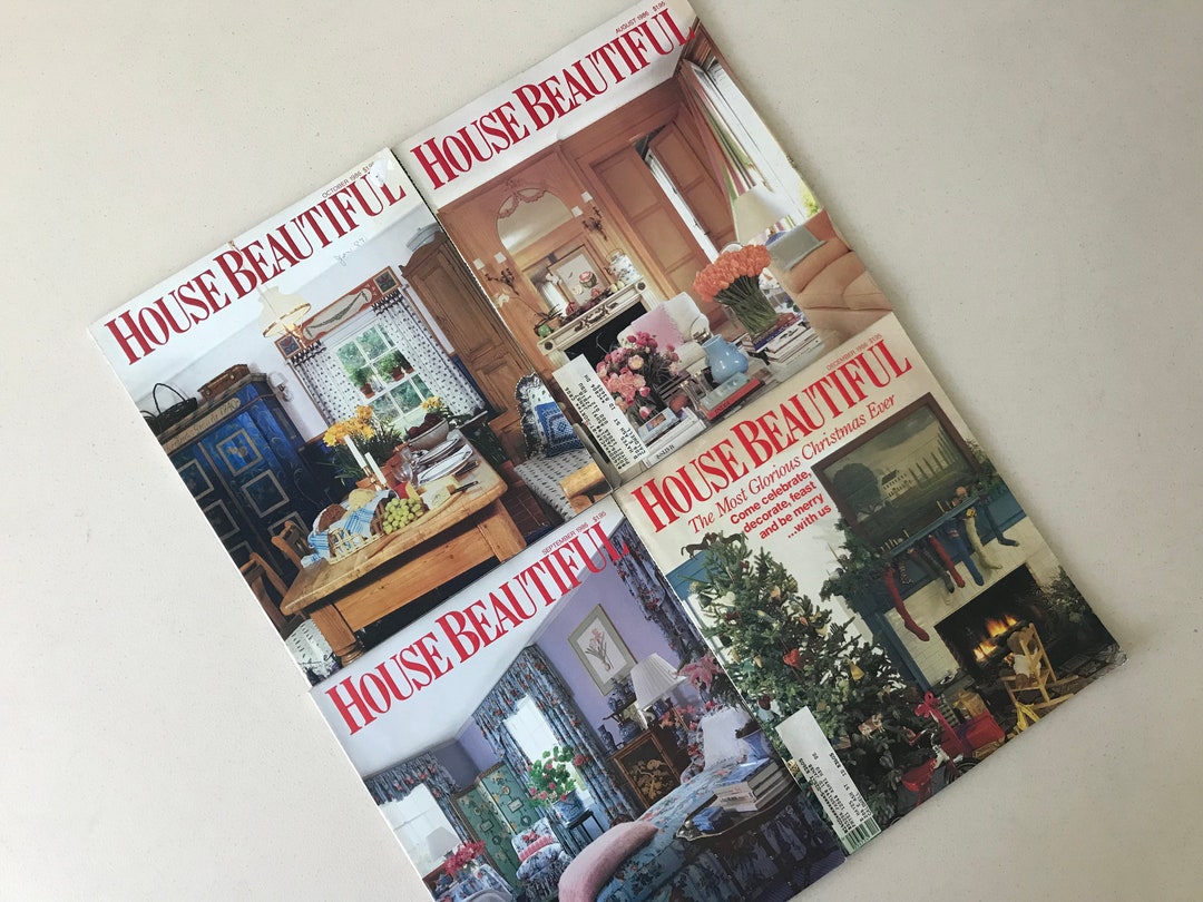 Vintage HOUSE BEAUTIFUL Magazines - Lot of Four From 1986 - Home Decor ...