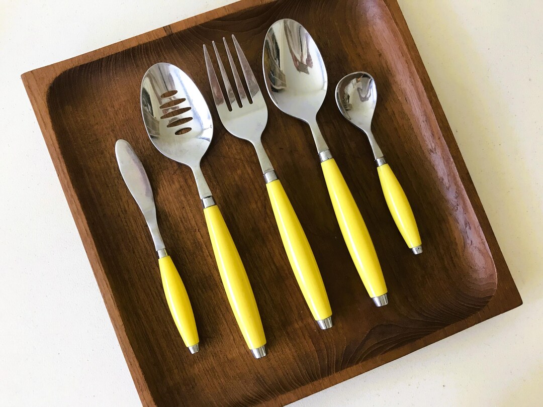 Vintage Fiesta Ware Serving Utensils - Fiestaware Yellow Hostess Set - Etsy