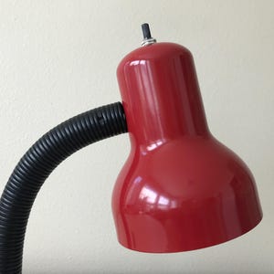 Vintage RED Metal Industrial Gooseneck Working Table Desk Lamp - Etsy