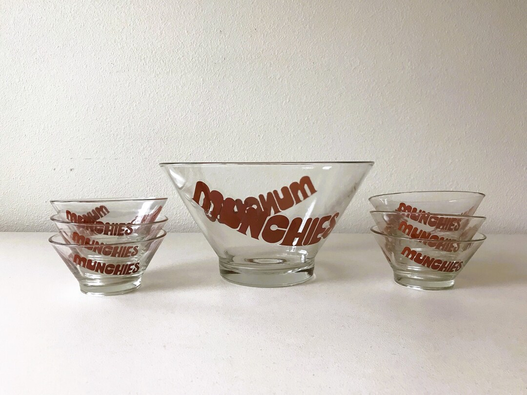 Vintage Wheaton "munchies" Glass Bowl Set - Mint Condition! - Etsy