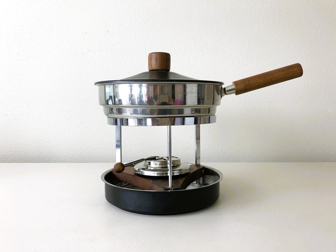 Vintage Midcentury Stainless Steel Chafing Dish With Teak Wood - Etsy