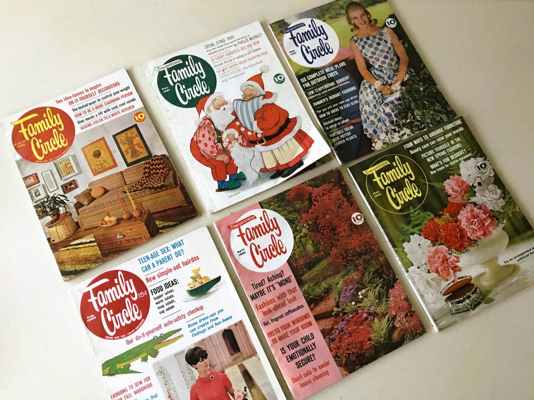 Vintage Family Circle Magazines 1960s Lot: Mid-century Home & Craft ...