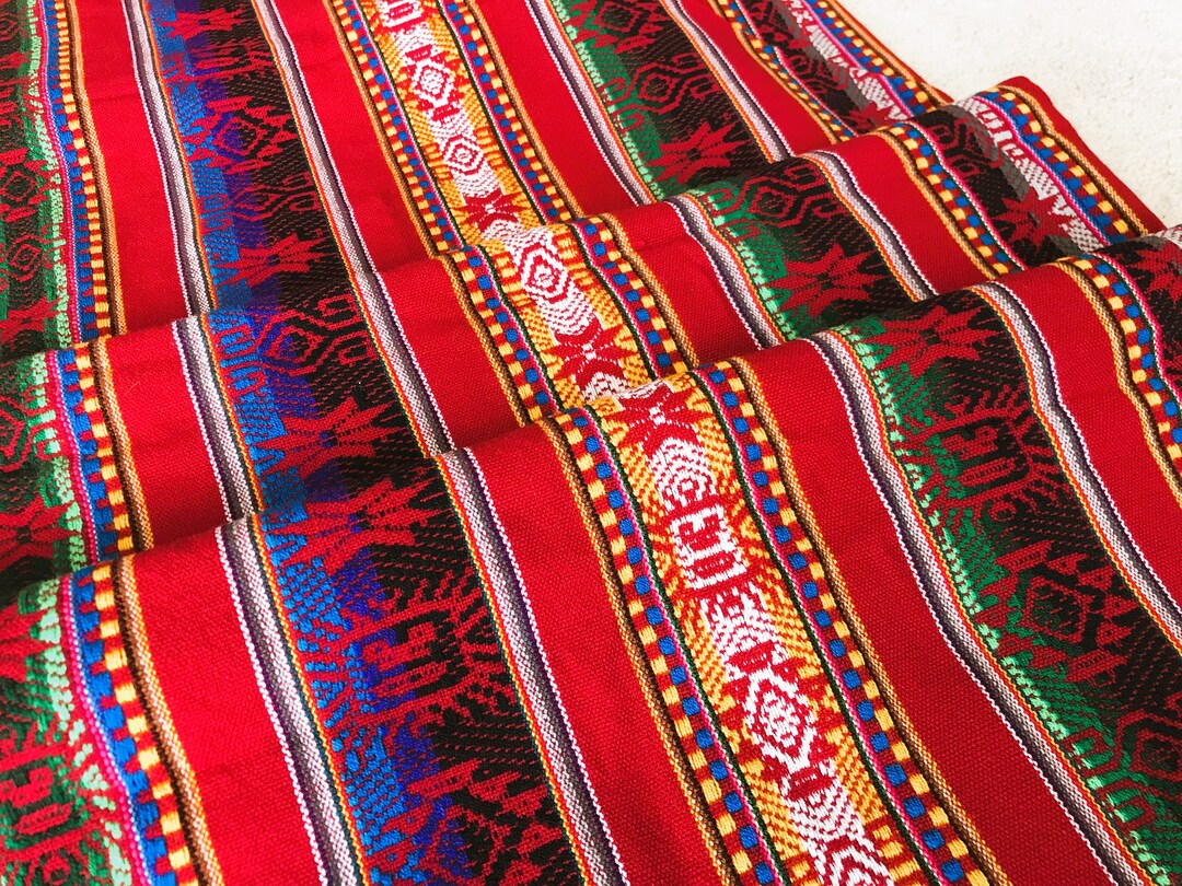 Vintage Guatemalan Woven Embroidered Tablecloth Textile Fabric Wall ...