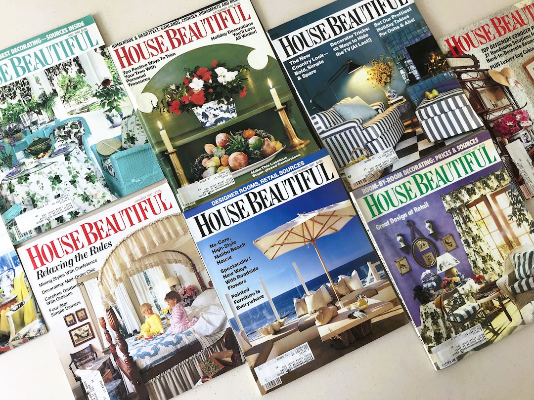 Vintage HOUSE BEAUTIFUL Magazines - Lot of Eight From 1987 - Home Decor ...