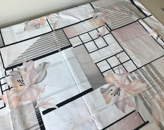 Vintage Springmaid "anacapri" Art Deco Pastel 80s Floral Geometric ...