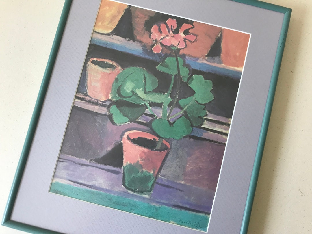 Henri Matisse Geranium Flower Pot Floral Art Print in Vintage - Etsy