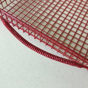 Vintage Mesh Nesting Trays Baskets Geometric Memphis-style Red Wire ...