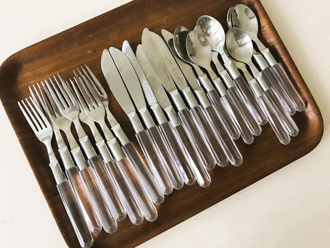 Vintage Stanley Roberts "city Lights" Clear Translucent Faceted Plastic ...