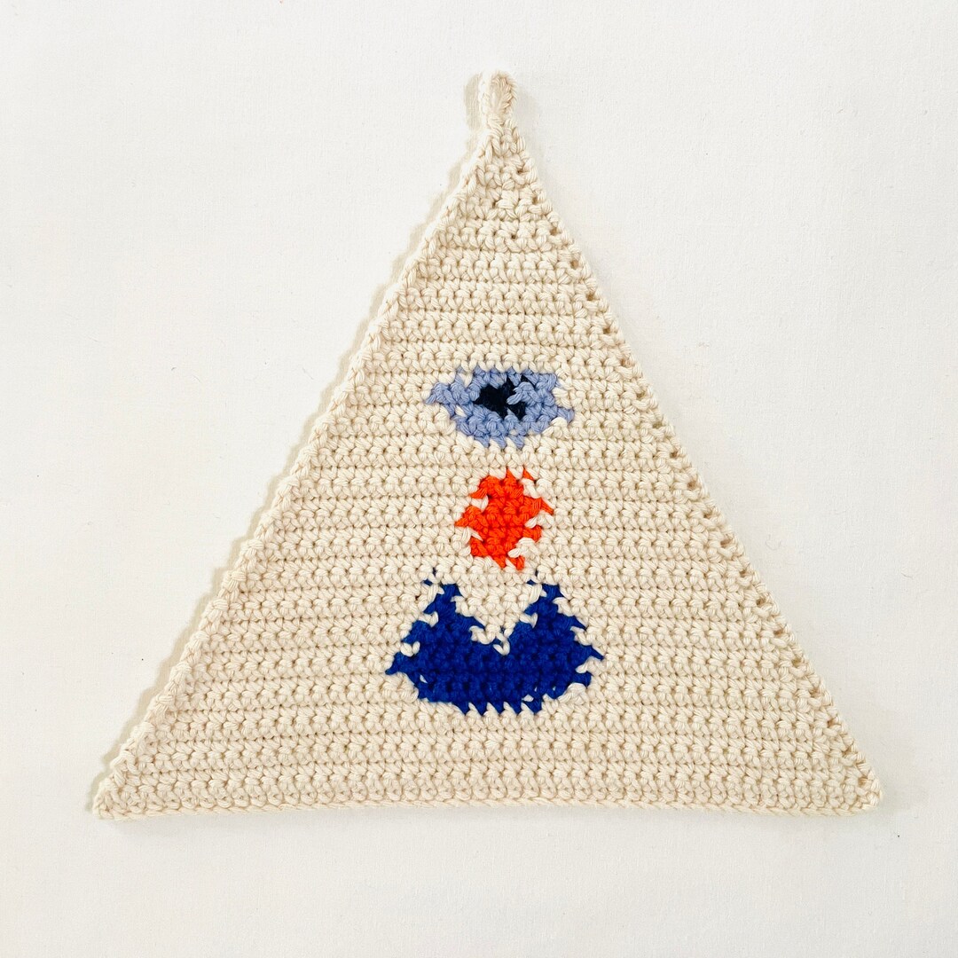 Crocheted Potholder / Funny Face / Unique Piece - Etsy