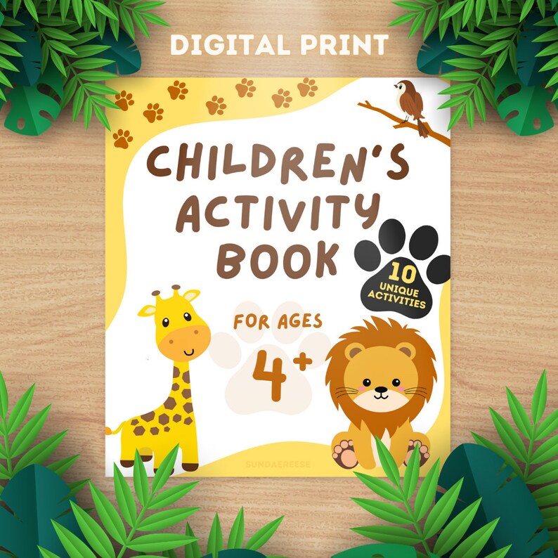 Animal-themed Children's Activity Book 10 Unique Activities in 1 ...
