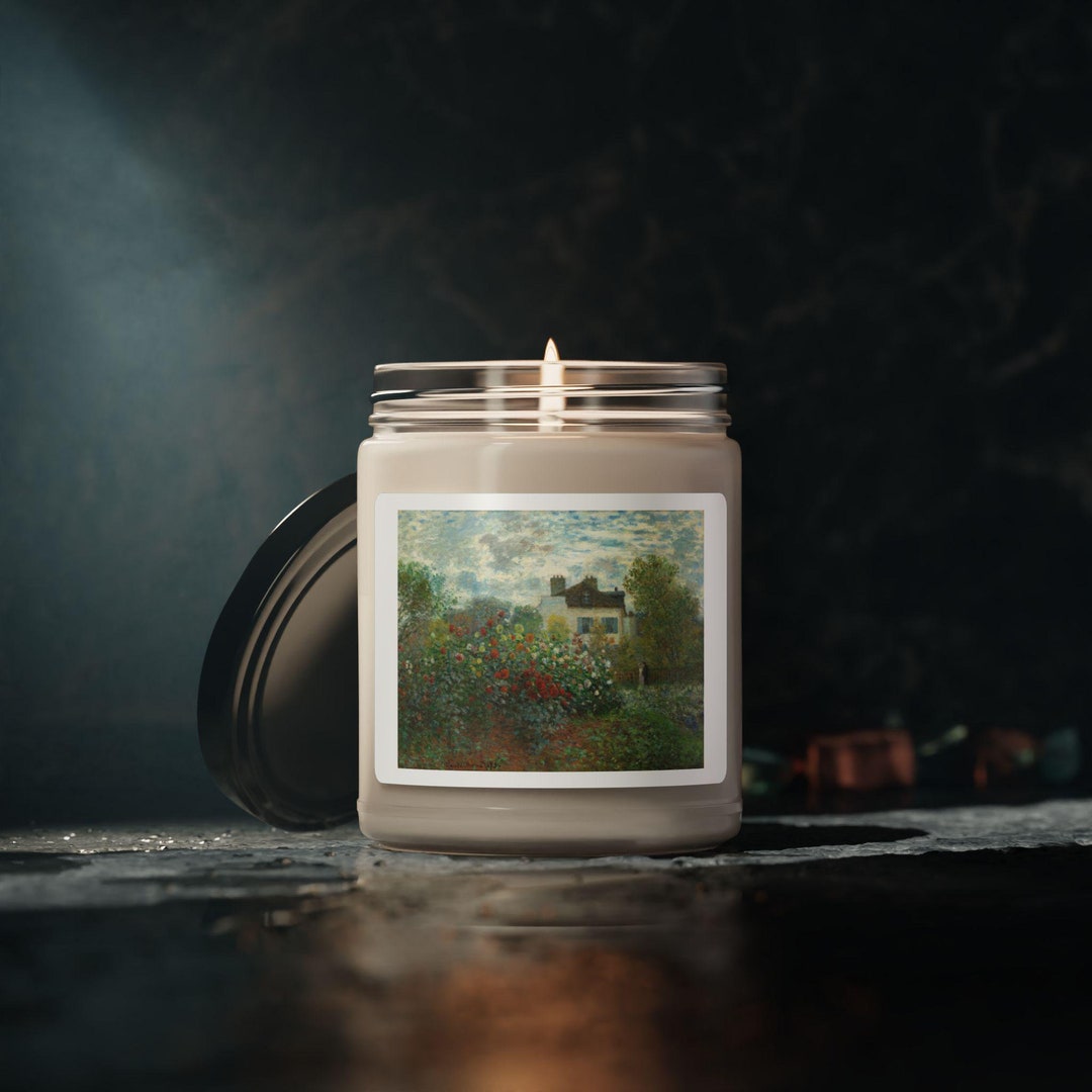 Art Candle, the Garden of Monet at Argenteuil Scented Soy Candle, 9oz ...