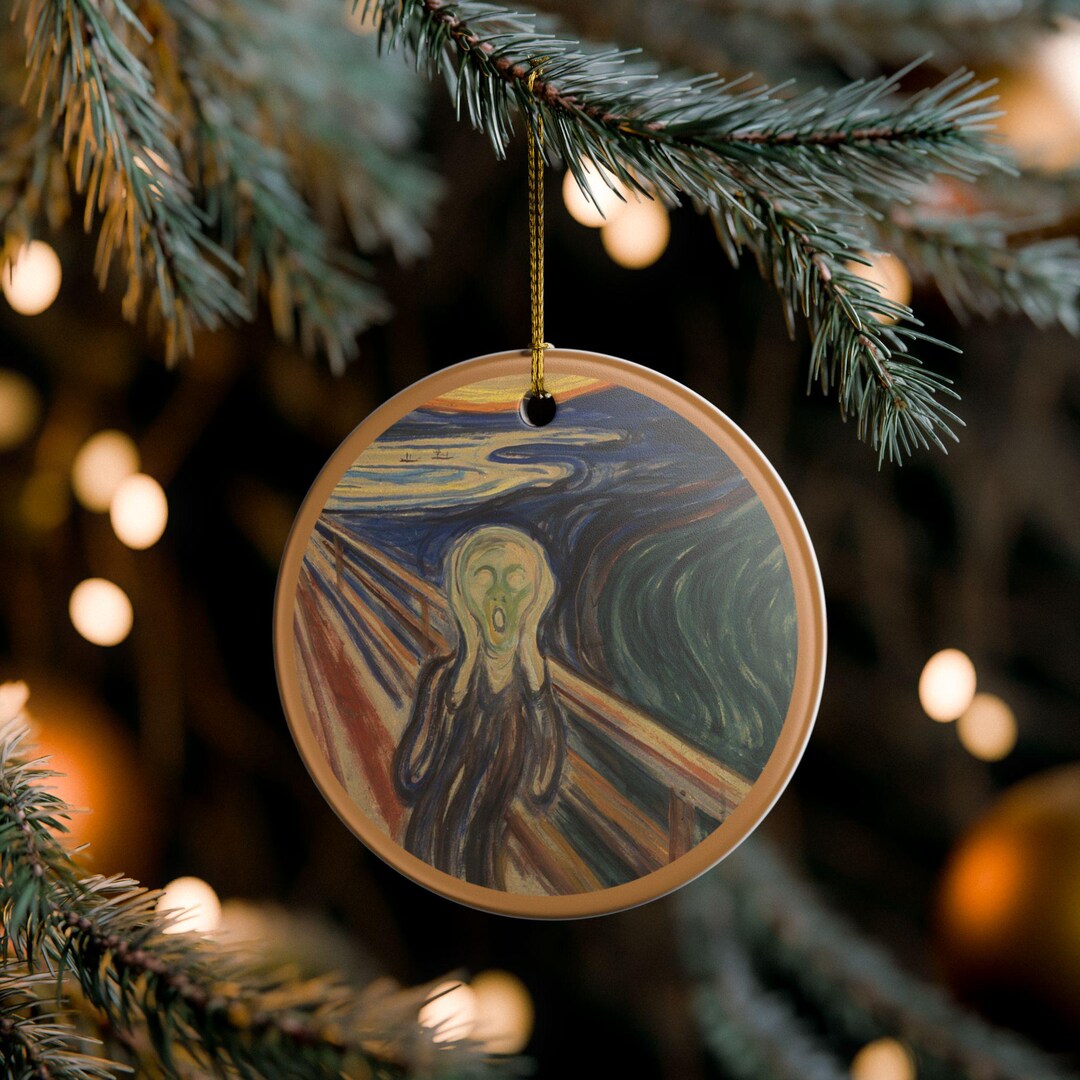 The Scream Ornament, Edvard Munch Christmas Gift, Ceramic Holiday Decor ...