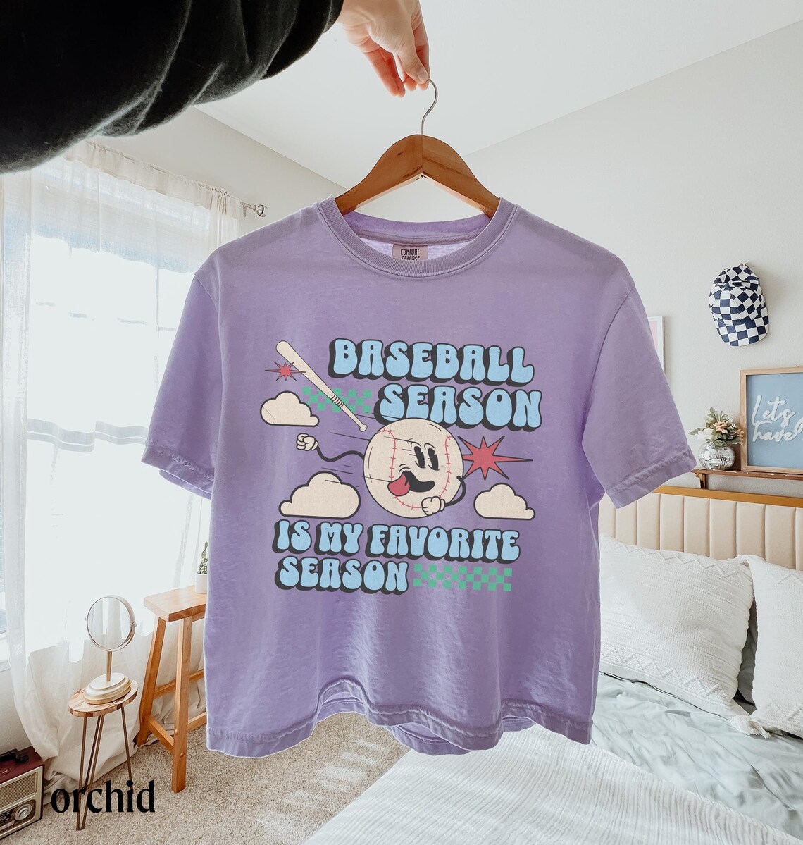 Baseball Lover Boxy Tee for Baseball Fan or Baseball Mama- Cropped ...