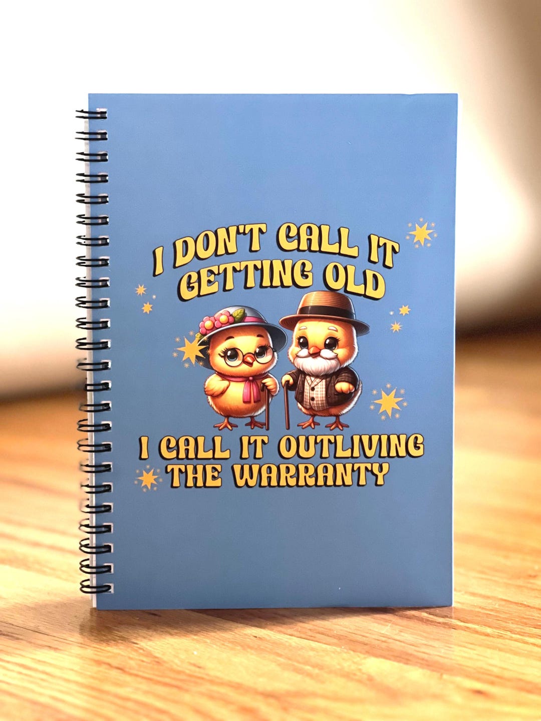 Funny Elderly Joke Spiral Notebook – Ruled Lined Journal for Seniors ...