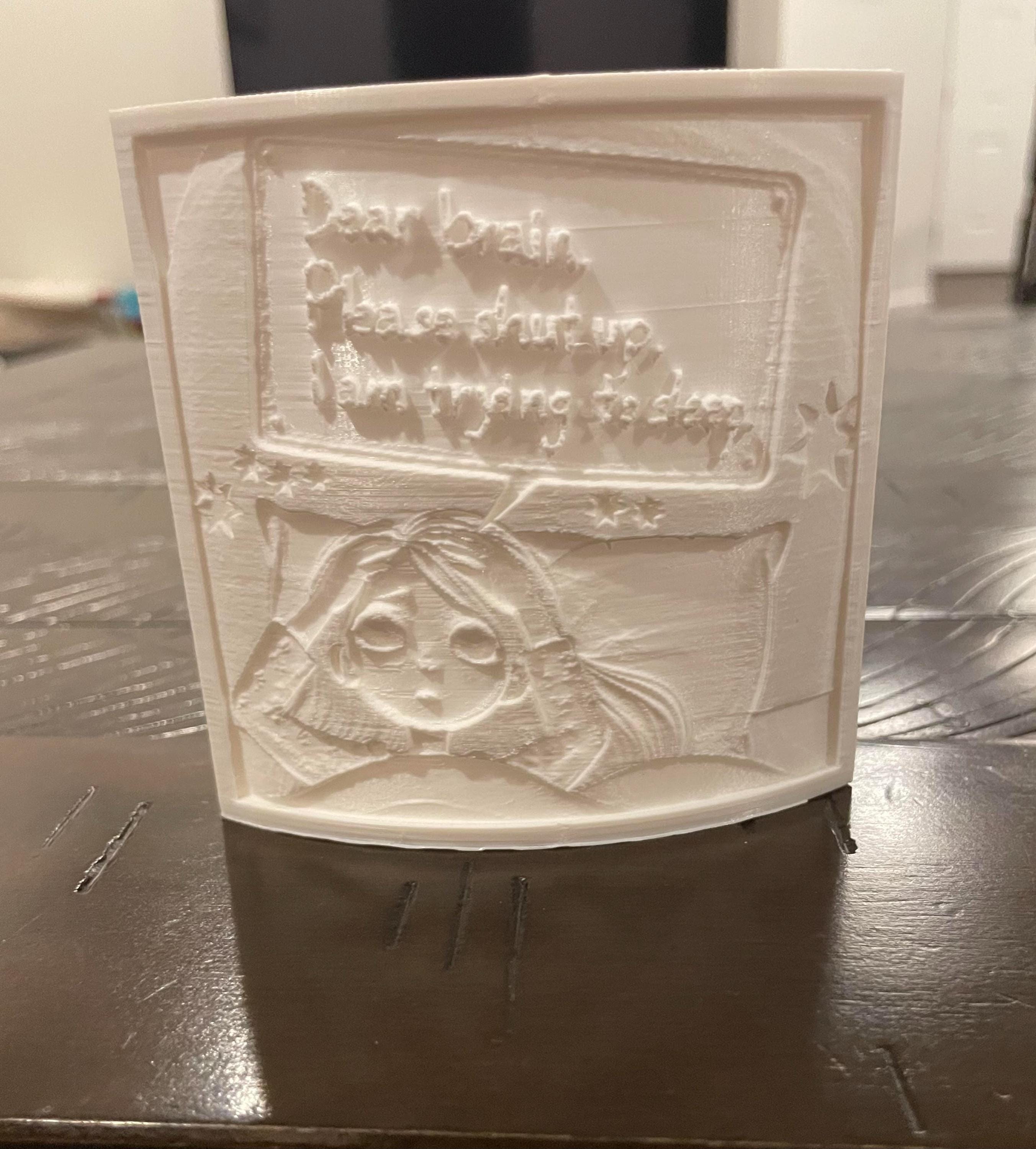 3D Printed Lithophane Night Light With Automatic Sensor - Can't Sleep ...