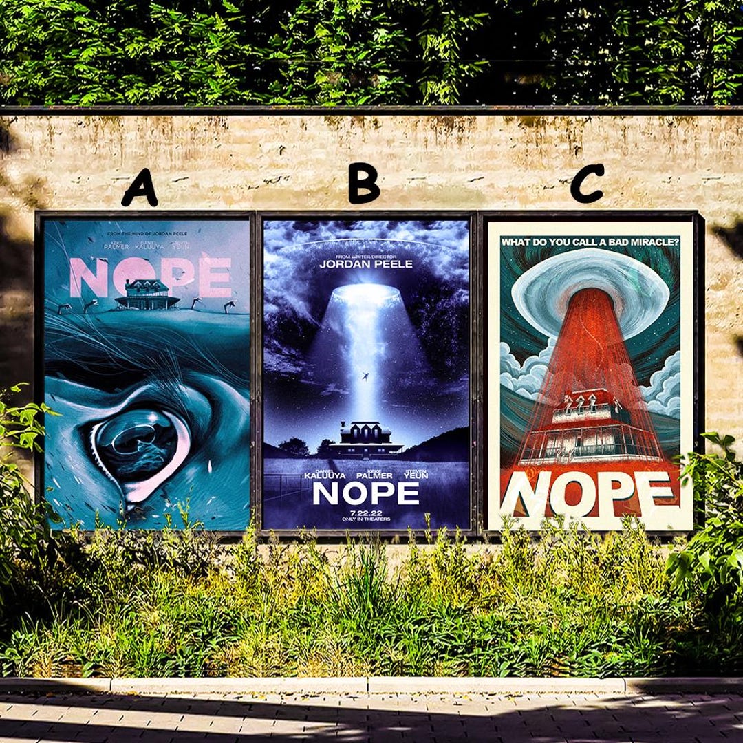 NOPE (2022) Movie Poster| Canvas Poster| Unframed Movie Poster| Art ...