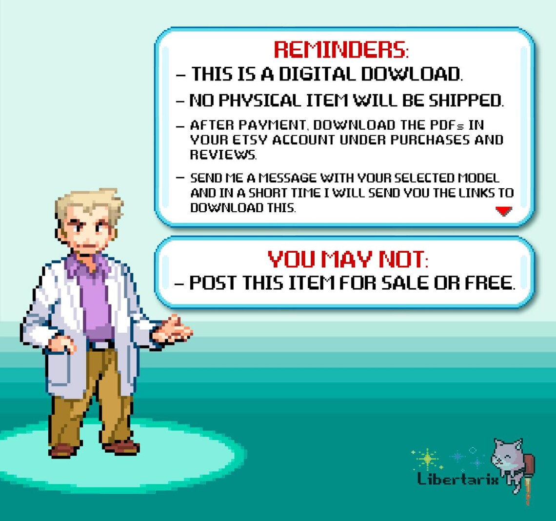 1 Unit Zelda Videogame Inspired Sprite Paper Craft Template DIY Sprite ...