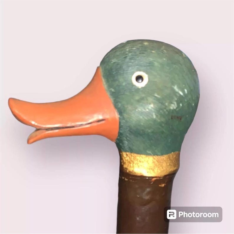 Vintage Mallard Duck Head Carved Wood Walking Stick - Etsy