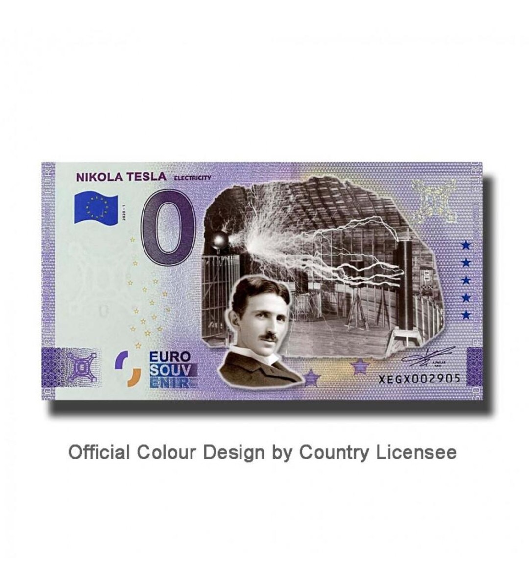 0 Euro Souvenir Banknote Nikola Tesla Color Germany XEGX 2020-1 - Etsy