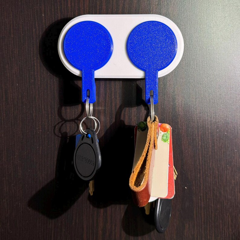 3D Printed Magnetic Key Rack, Blue and White Design, Modern and ...