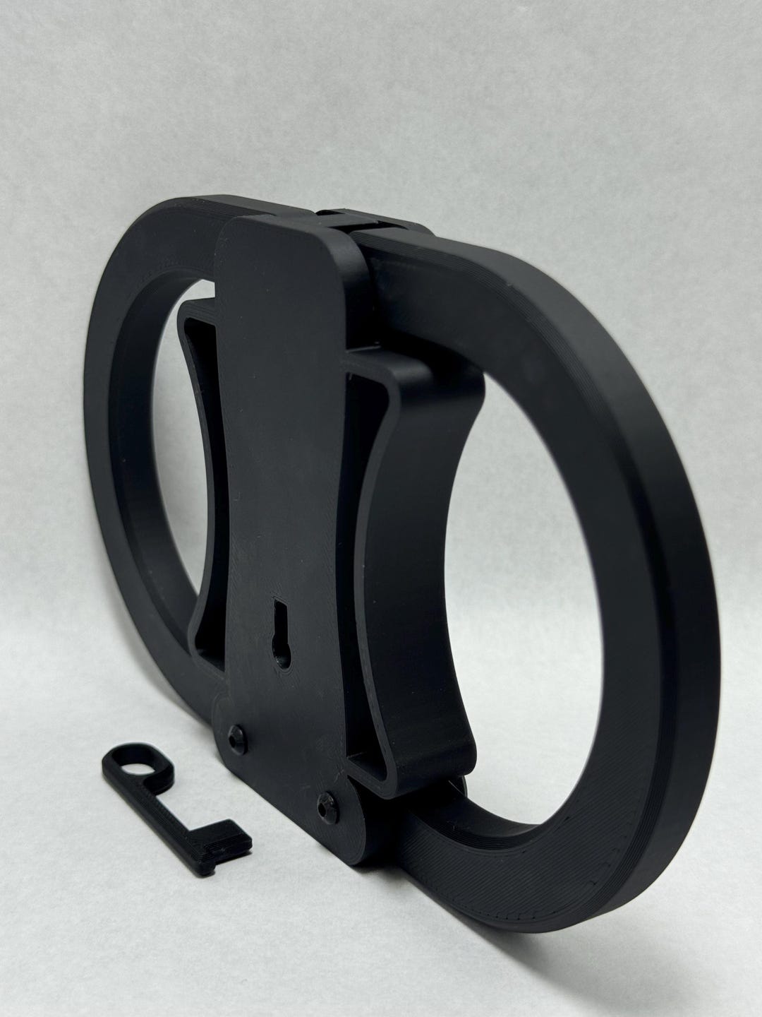 Retro 3D Printed Black Toy Handcuffs, Durable Plastic for Costumes - Etsy