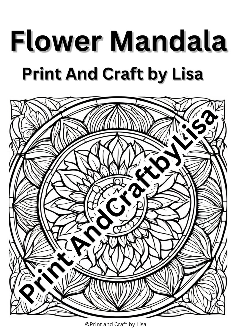 Coloring Mandala Flower Meditate Calm Relaxing Relax Color - Etsy