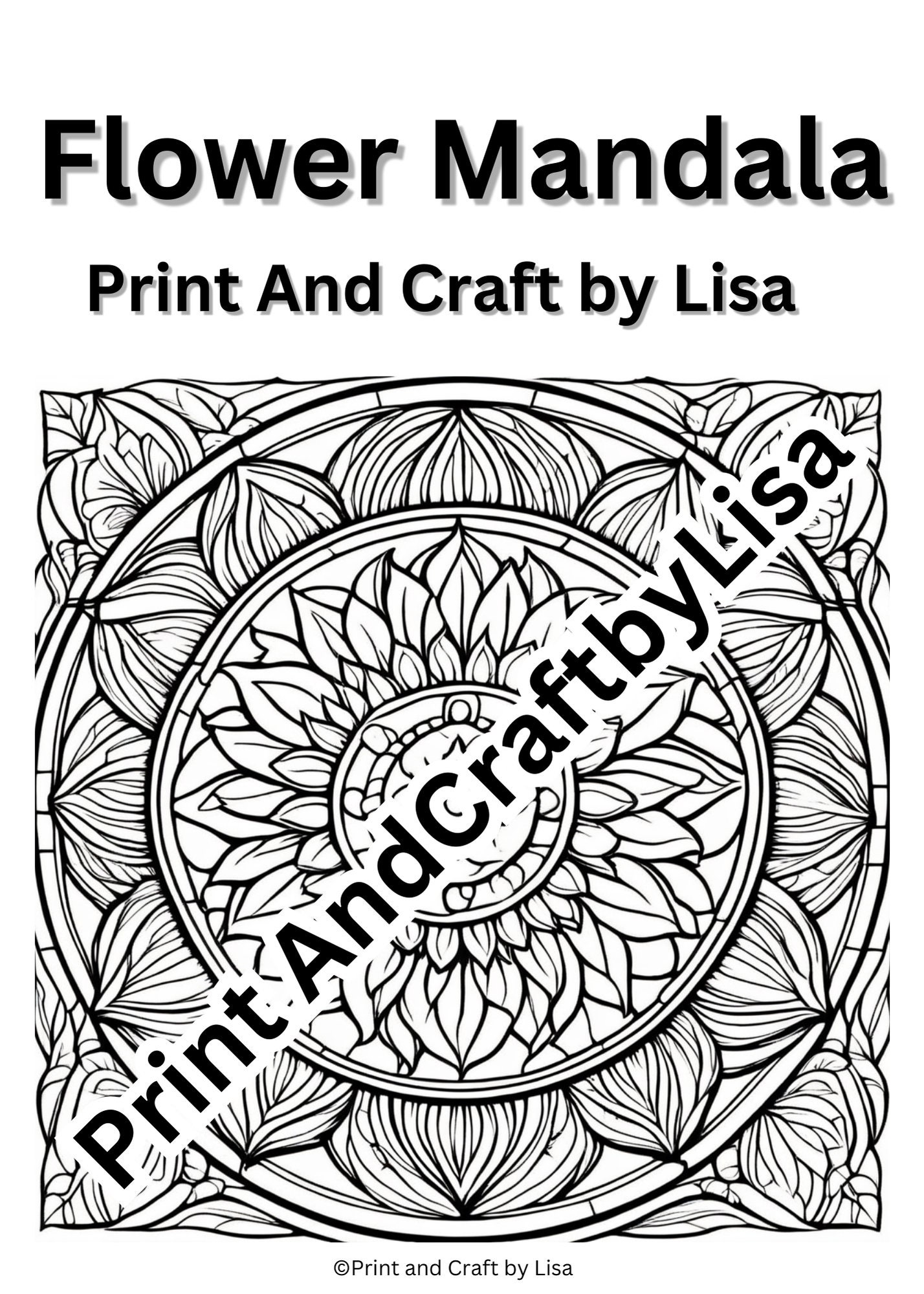 Coloring Mandala Flower Meditate Calm Relaxing Relax Color - Etsy