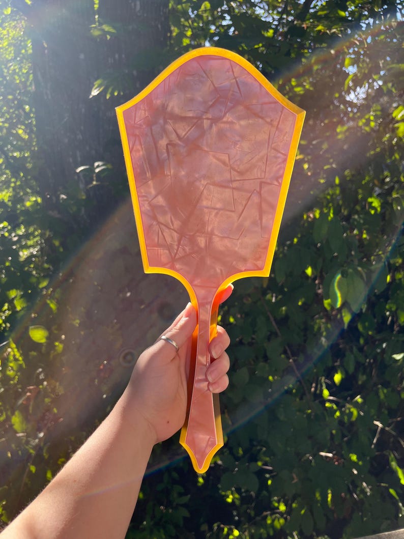 Vintage Pyralin Mayflower Pretty in Pink Handheld Mirror - Etsy