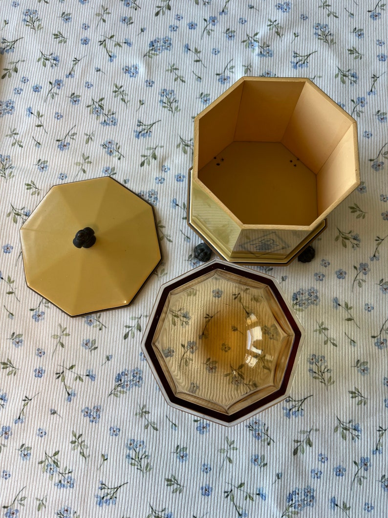 Vintage Lucite Greek Goddess Vanity Set: Handheld Mirror, Jars and More ...