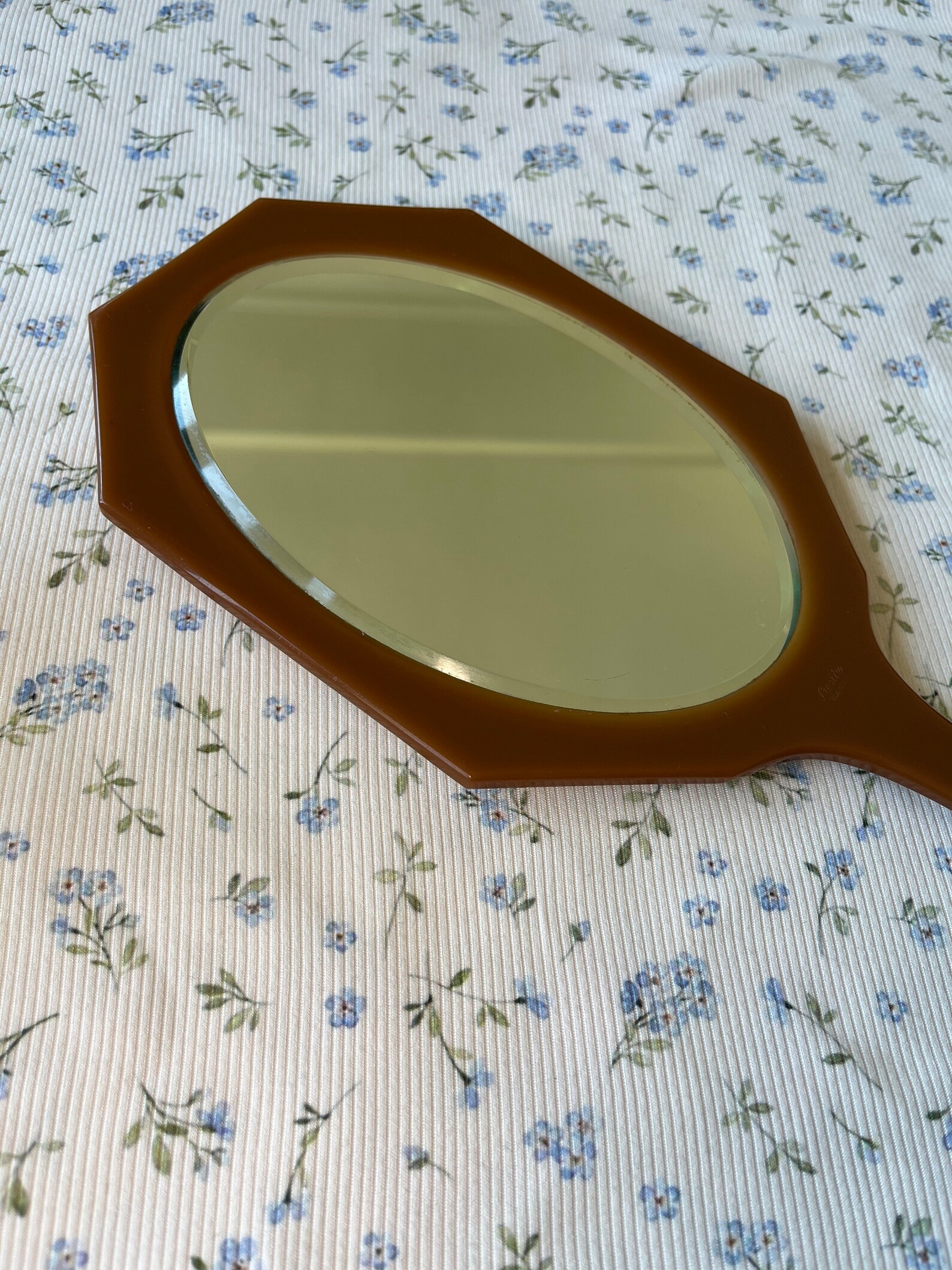 Vintage Lucite Greek Goddess Vanity Set: Handheld Mirror, Jars and More ...