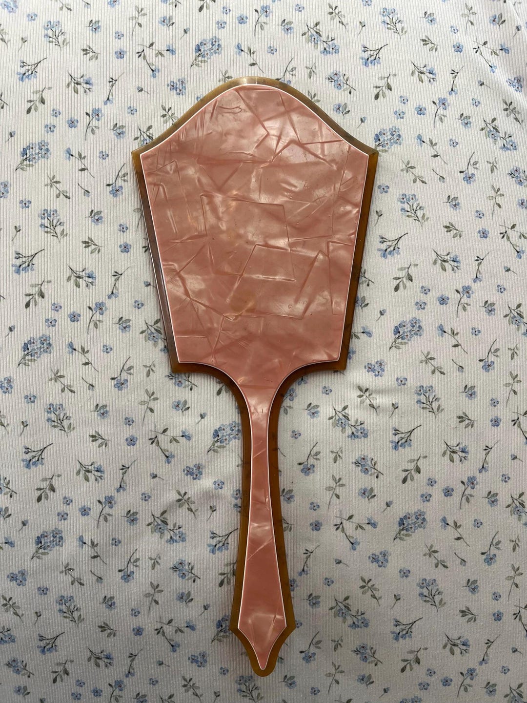 Vintage Pyralin Mayflower Pretty in Pink Handheld Mirror - Etsy