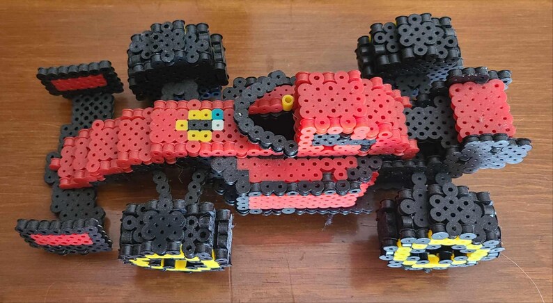 Perler Bead Handmade 3D Formula/indy Type Racecar, Sai and 2D Figurine ...