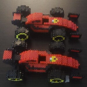 Perler Bead Handmade 3D Formula/indy Type Racecar, Sai and 2D Figurine ...