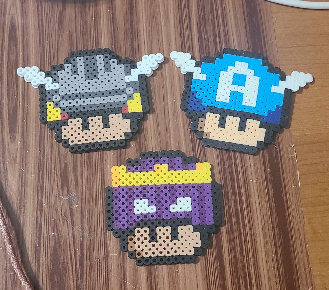 Custom Perler Bead Different Themed Mushroom Heads - Etsy