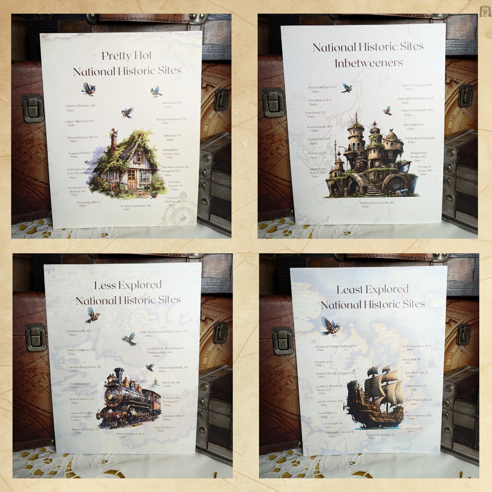 Entire National Park System Tracker / Log / Journal / Steampunk Style ...