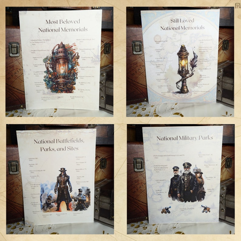 Entire National Park System Tracker / Log / Journal / Steampunk Style ...