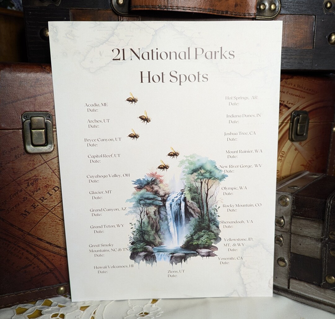 63 National Parks Tracker/ Log / Journal / Steampunk Style - Etsy