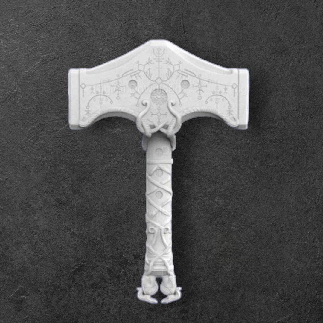 God of War STL, Mjolnir STL, Mjolnir 3D Model, Mjolnir Figure, Mjolnir ...