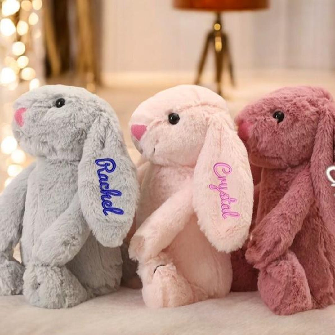 Personalized Plush Bunny Doll, Soft Cuddle Toy, Stuffed Animal Gift ...