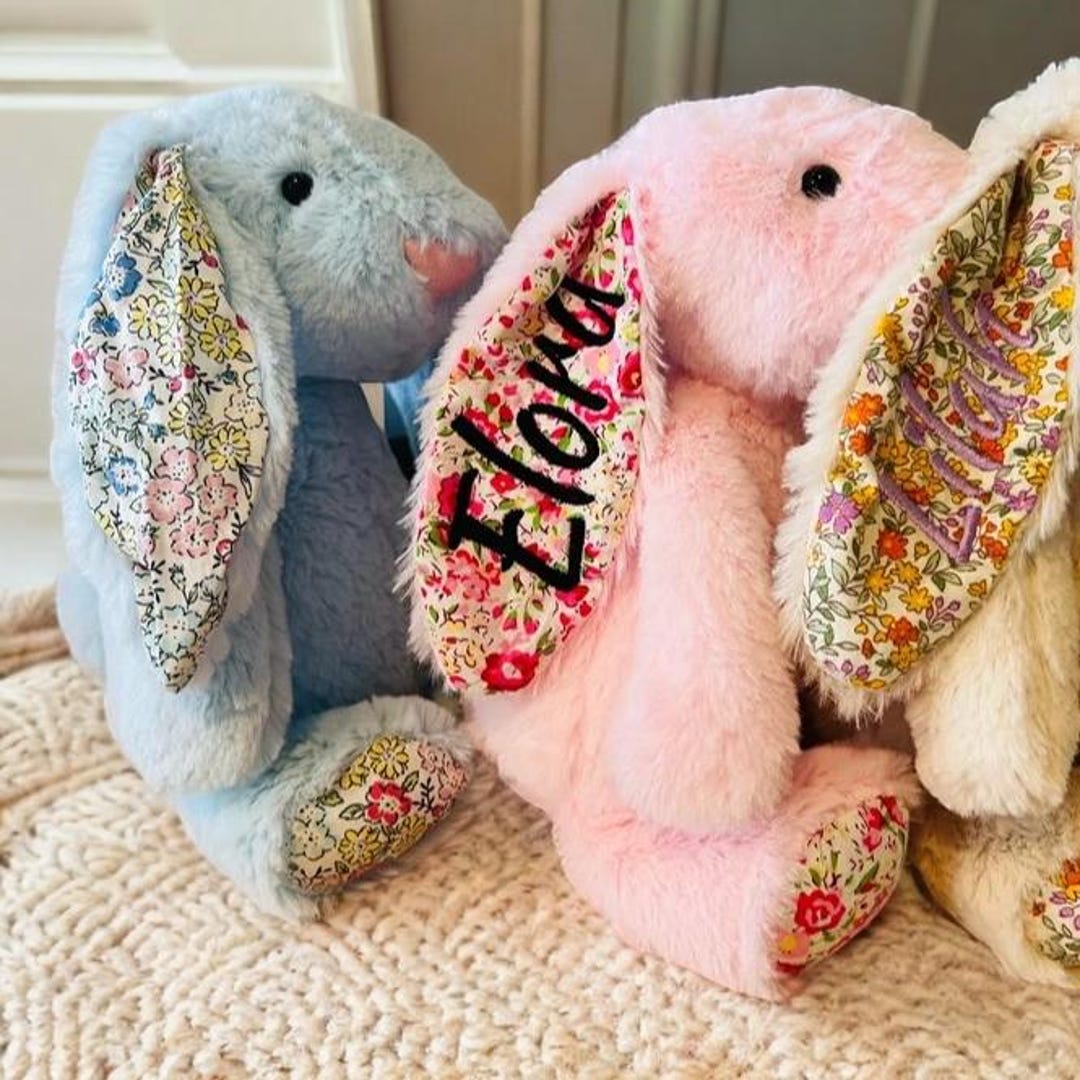 Personalized Cute Plush Bunny Toy, Soft Stuffed Animal, Adorable Bunny ...