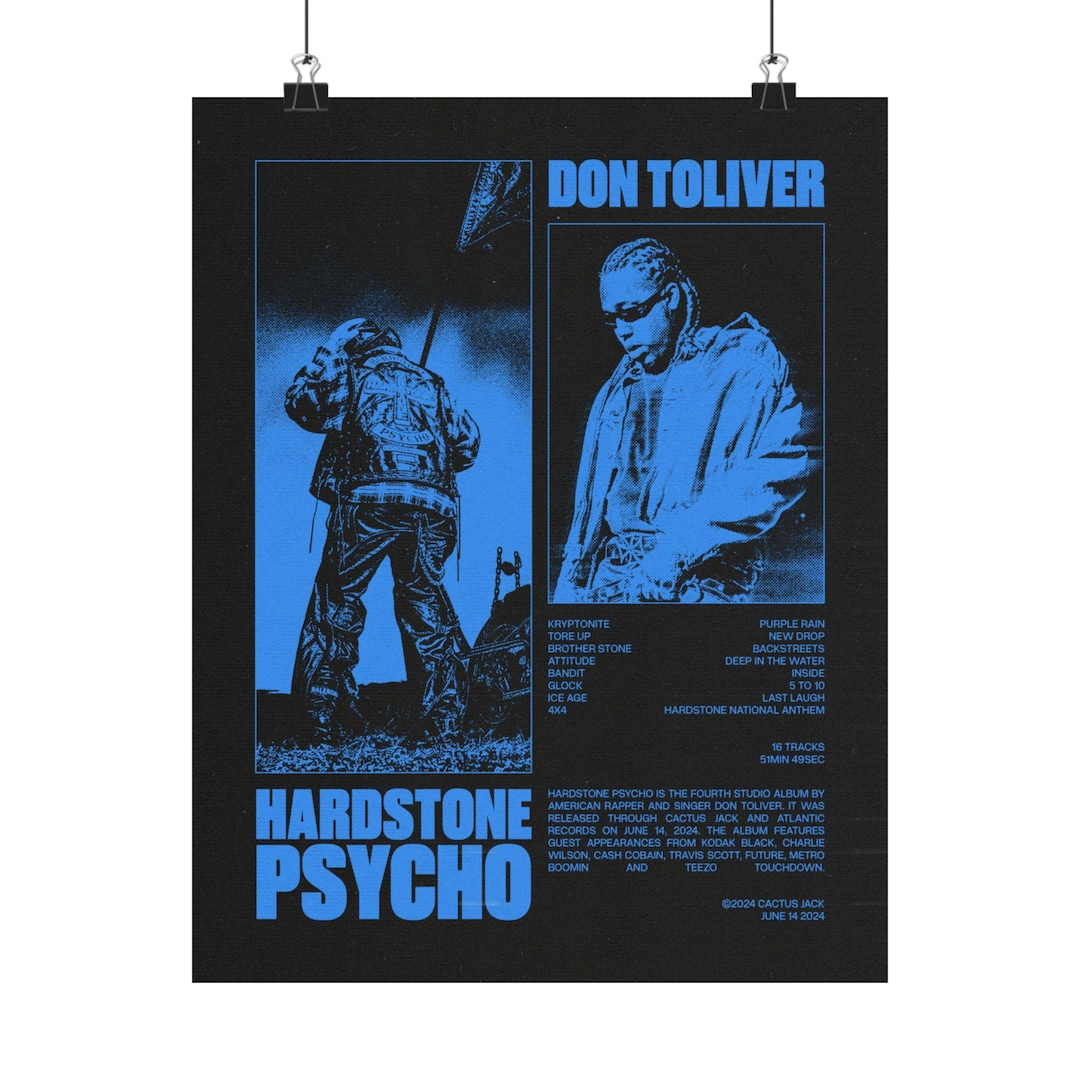Matte Poster, Hardstone Psycho Poster Don Toliver, Vertical Art Print ...