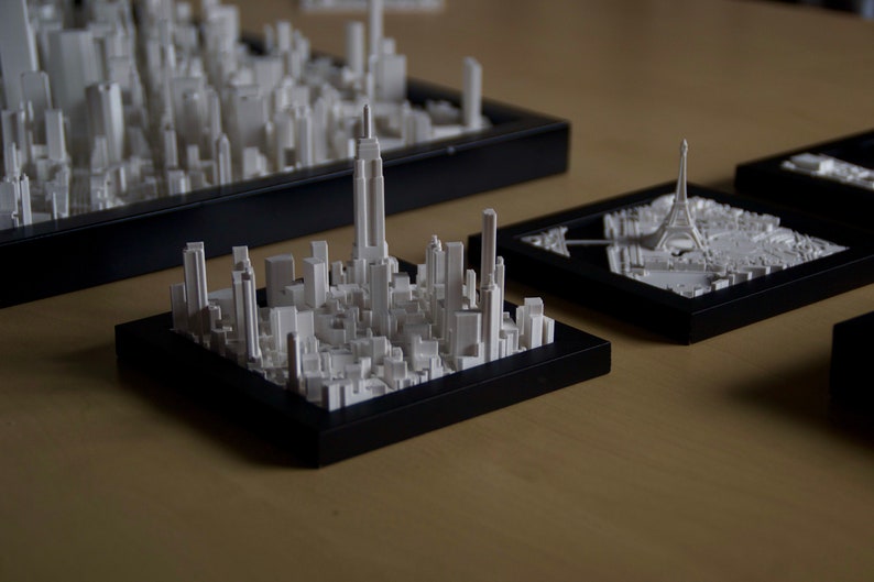 3D Printed Map of Every City in the World L Unique Personalized Gift ...