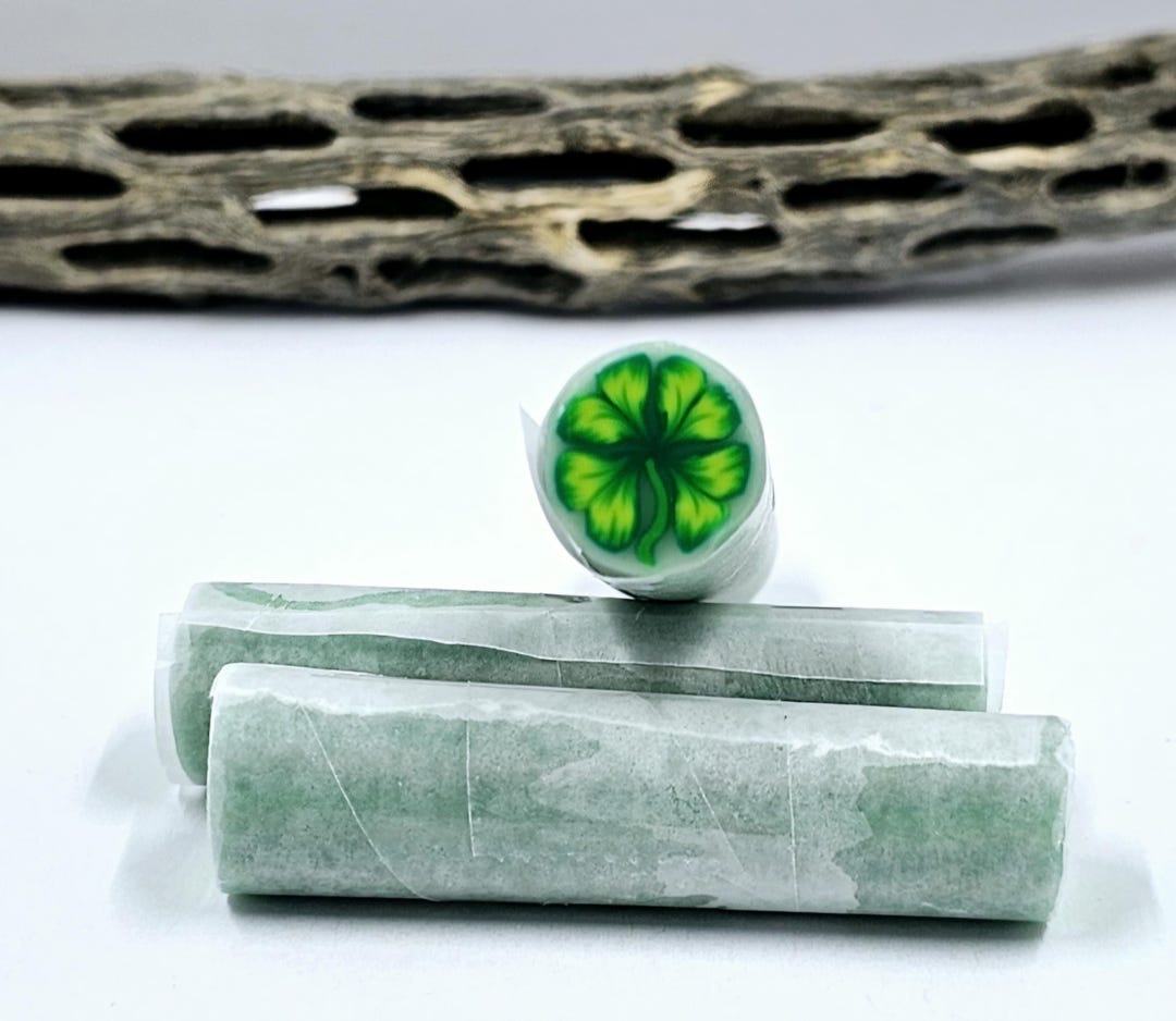 Polymer Clay "raw" Four Leaf Clover Flower Cane #2 Funky Clover St ...