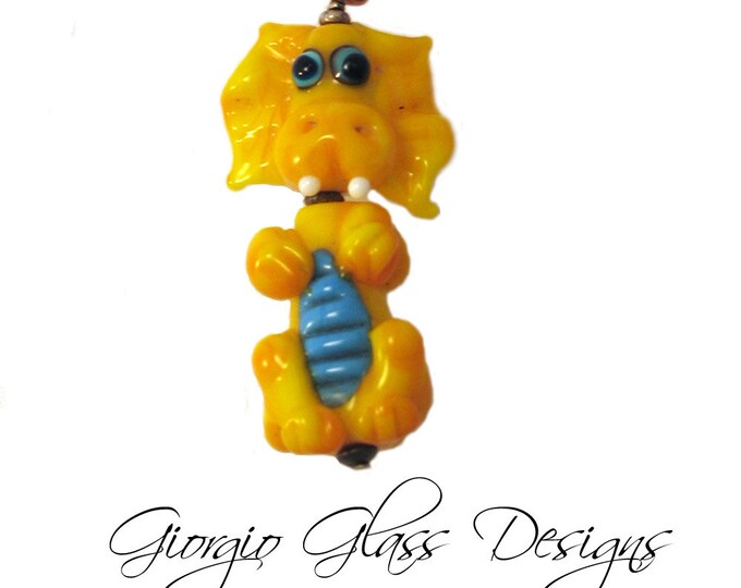 Marly the Yellow Dragon Lampwork Handmade Glass Bead Focal SRA SRAJD LE ...