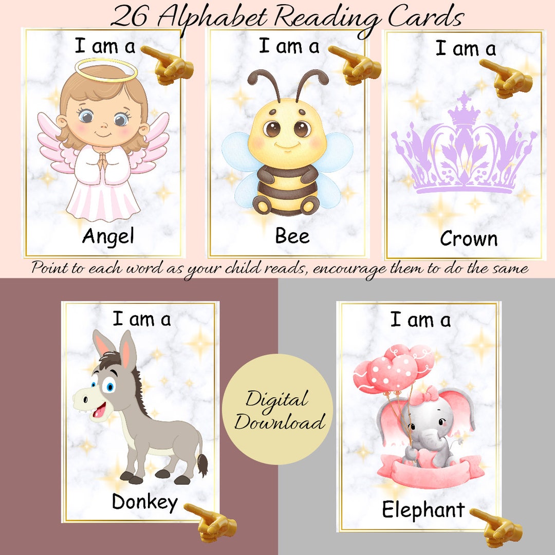 26 Word Cards Alphabet Early Learning Instant Download Fun Literacy ...