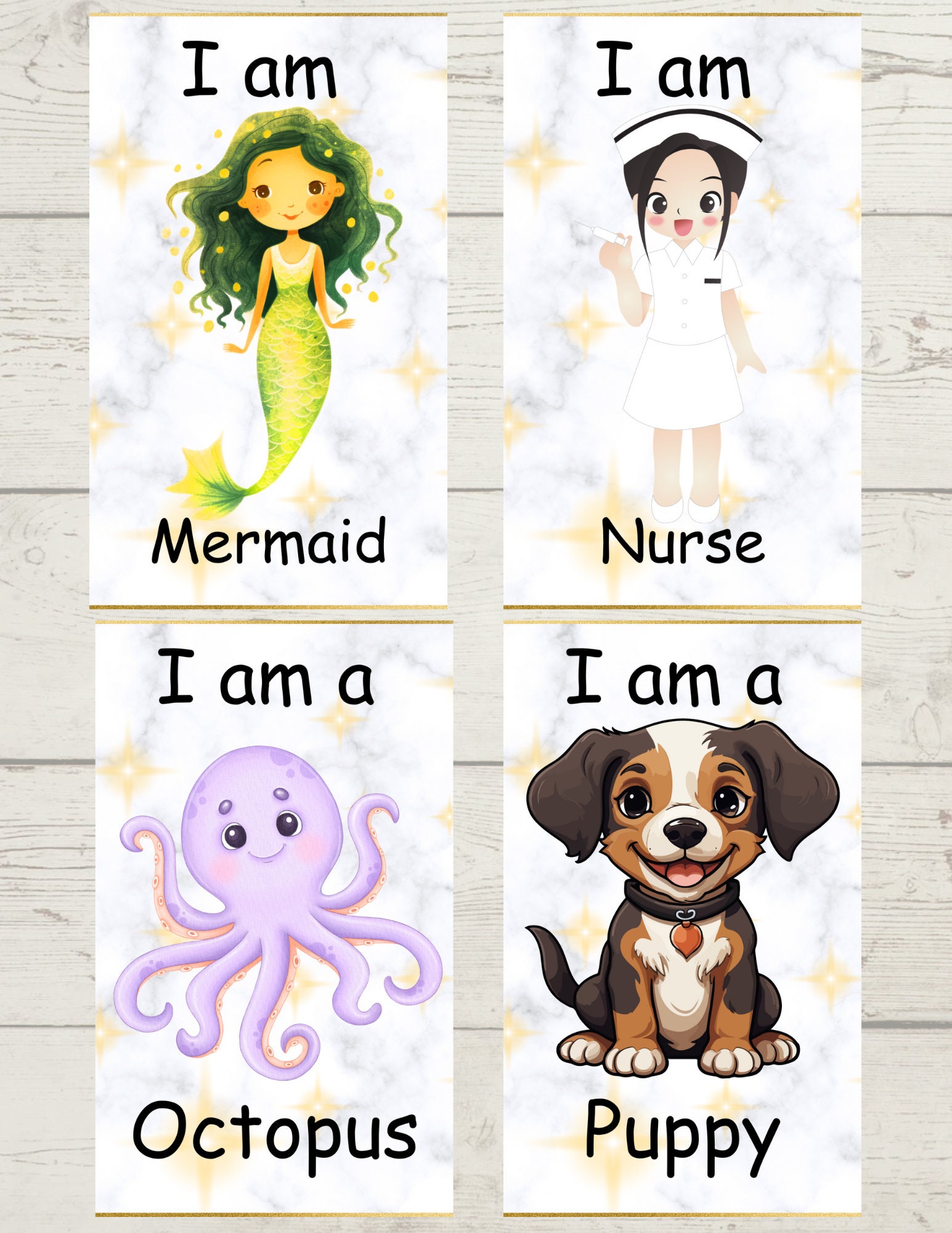 26 Word Cards Alphabet Early Learning Instant Download Fun Literacy ...
