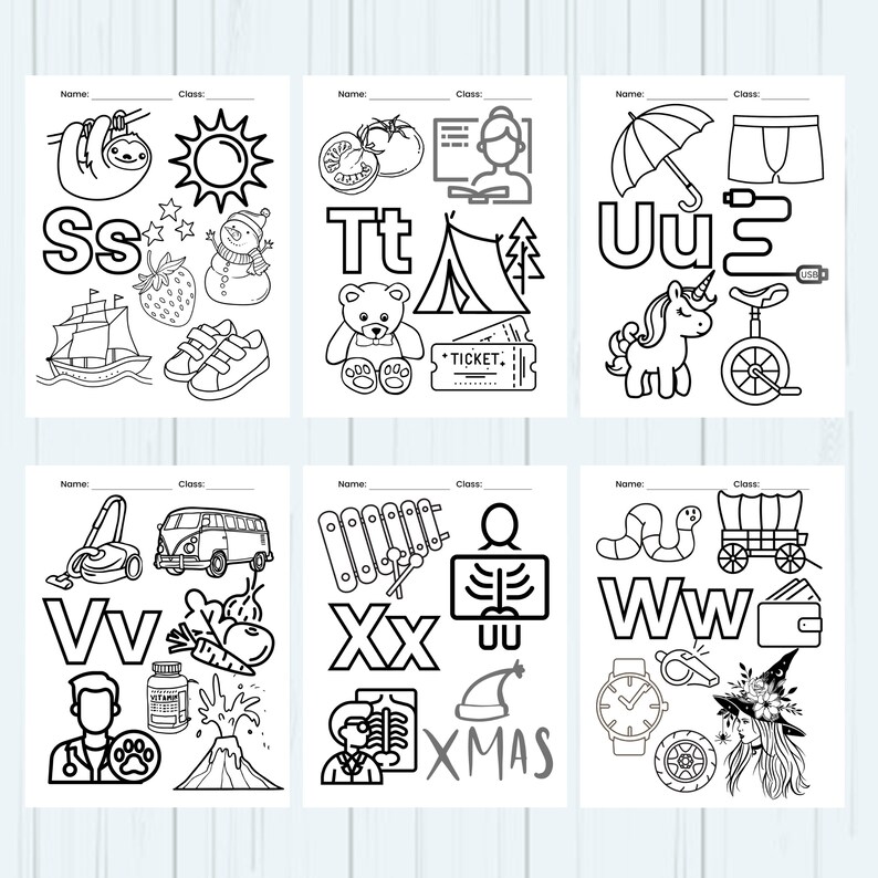 26 ABC alphabet Coloring Sheets homeschool childcare classroom Early ...
