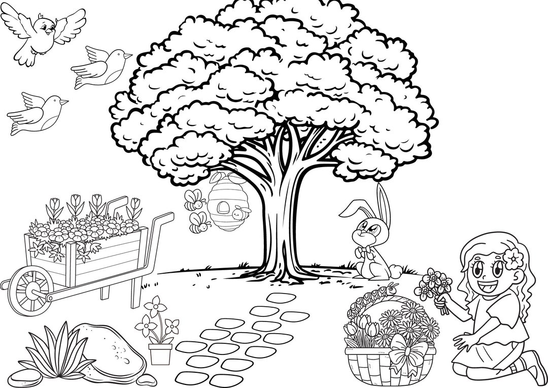 Printable Colouring Sheets, Instant Download, 5 X Fun Animals, Birds ...