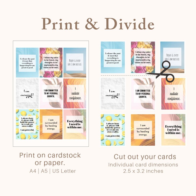 99 Affirmation Cards Printable, Affirmation Cards Digital, Vision Board ...