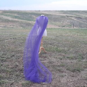 Purple Violet Cape Halloween Costume Hooded Cloak Renaissance Medieval ...